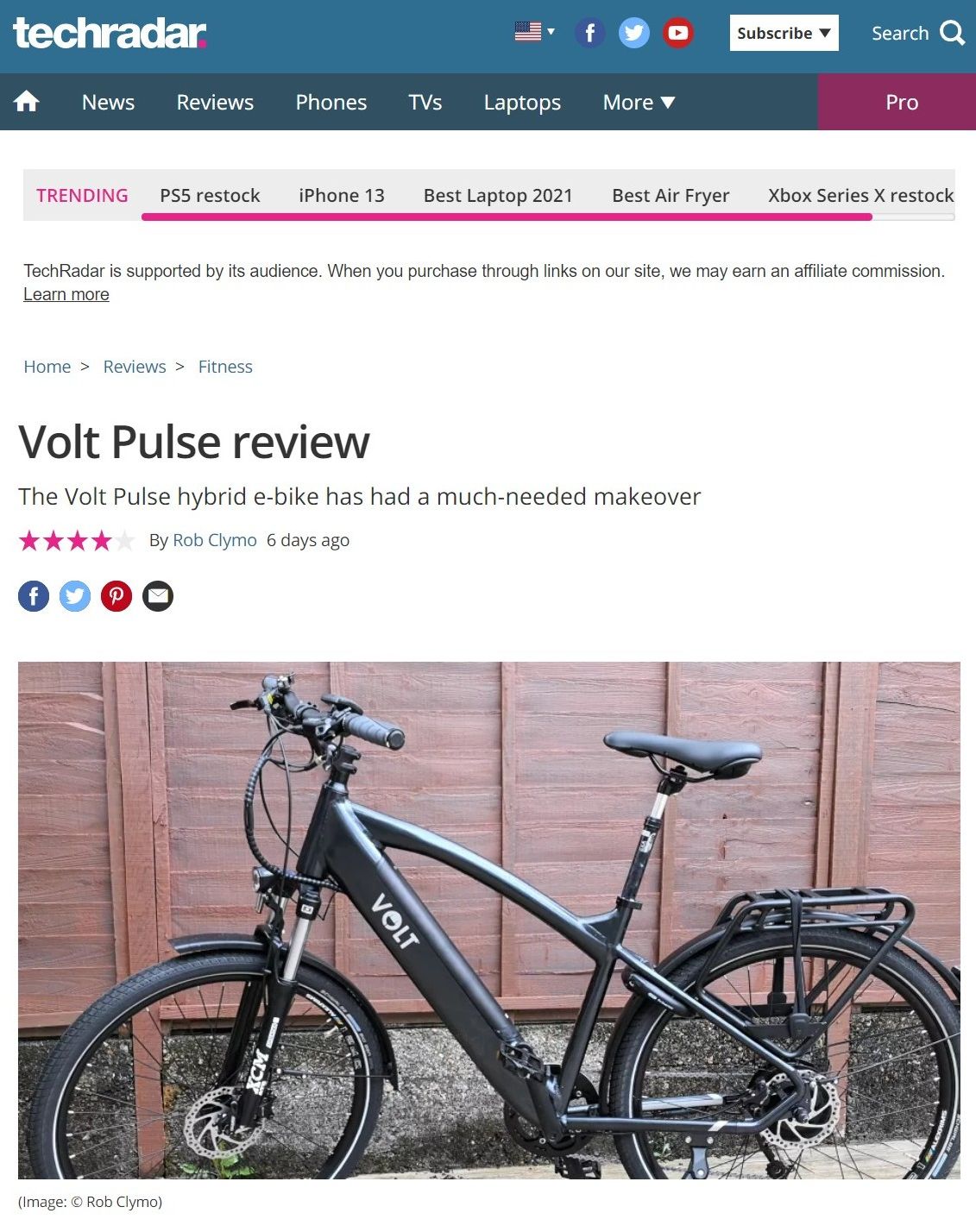 Tech Radar’s Verdict on the All-New Volt Pulse E-bike - Volt News